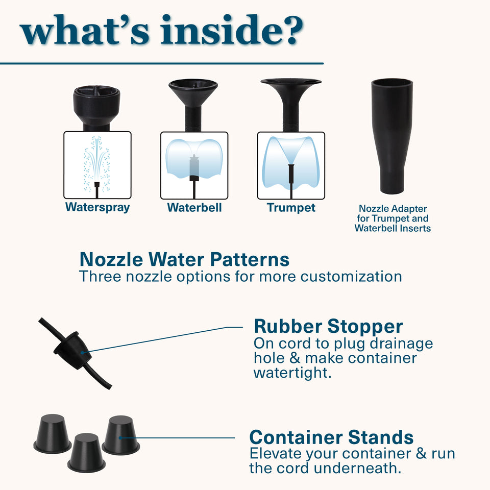 Container Fountain Kit for custom fountains - smartpond®