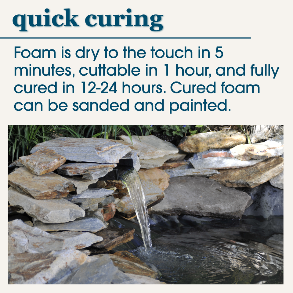 Waterfall Foam Sealant expandable black foam - smartpond®